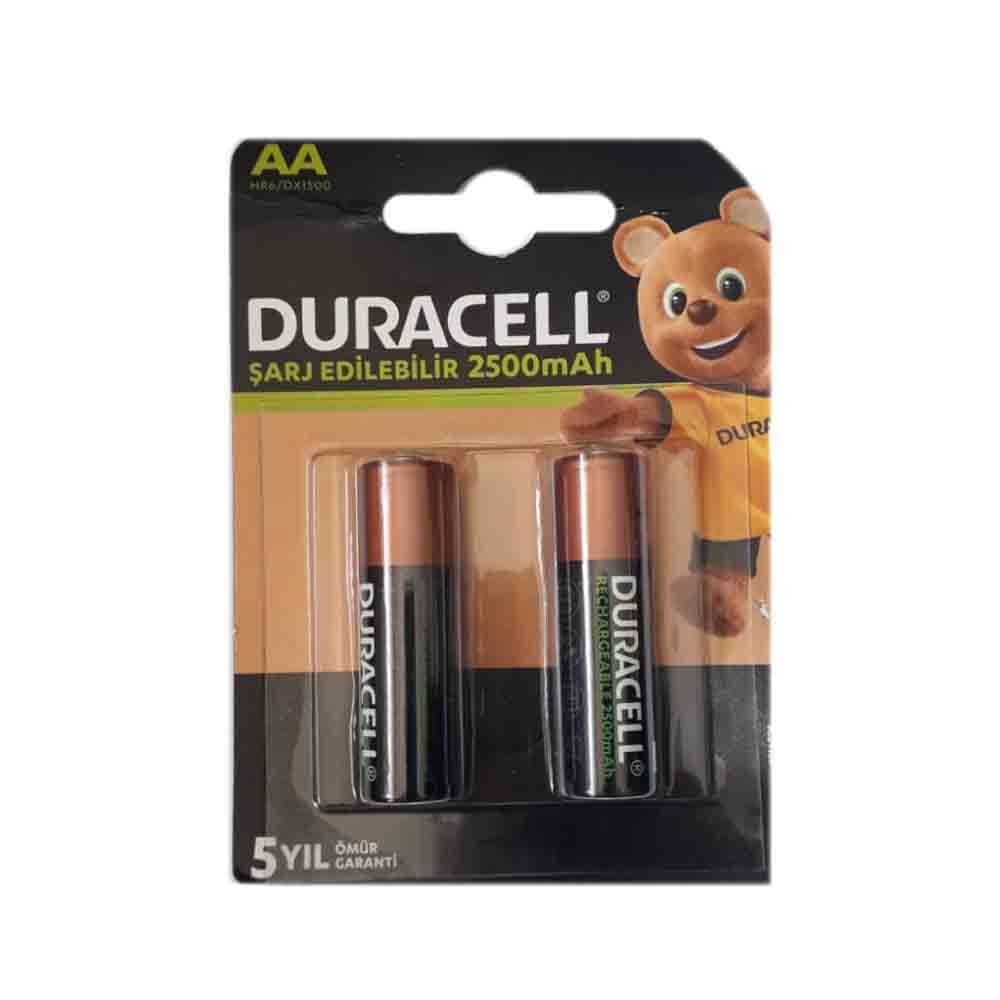 Duracell 2500 mAh Şarjlı AA Kalem Pil (2'li Paket) | Elektrikçiden