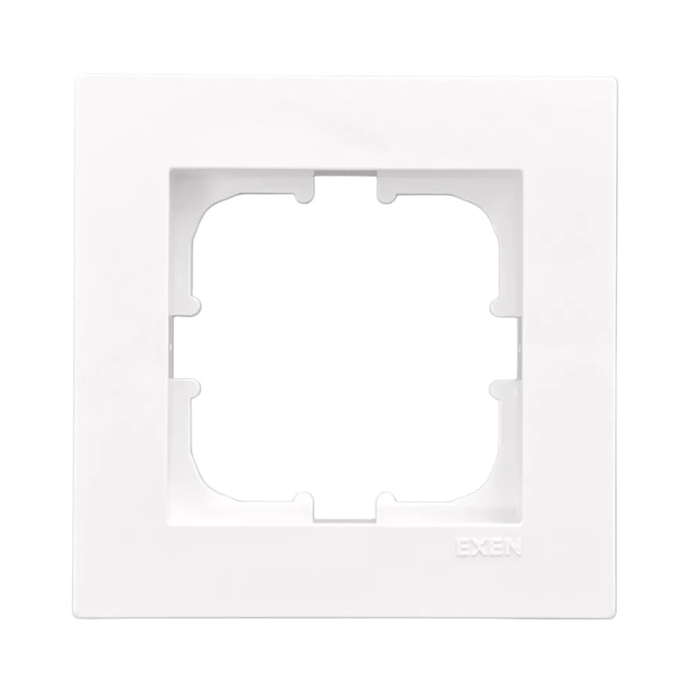 Exen Karel Tekli Çerçeve Beyaz | Elektrikçiden