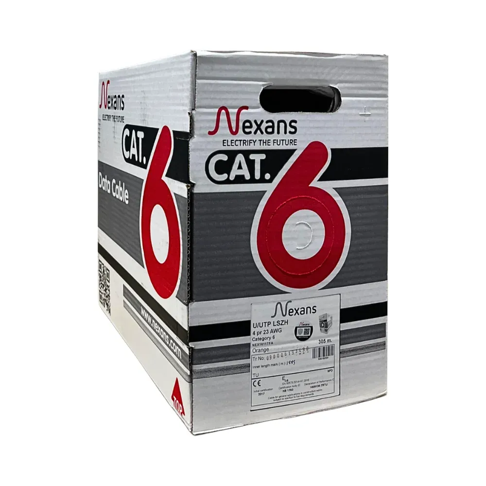 Nexans CAT6 U-Utp HFFR 23 Awg Network Kablosu Bakır (305m) | Elektrikçiden
