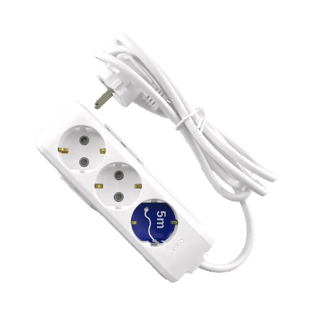 Viko 3'lü Topraklı Grup Priz (5m Kablolu) | Elektrikçiden